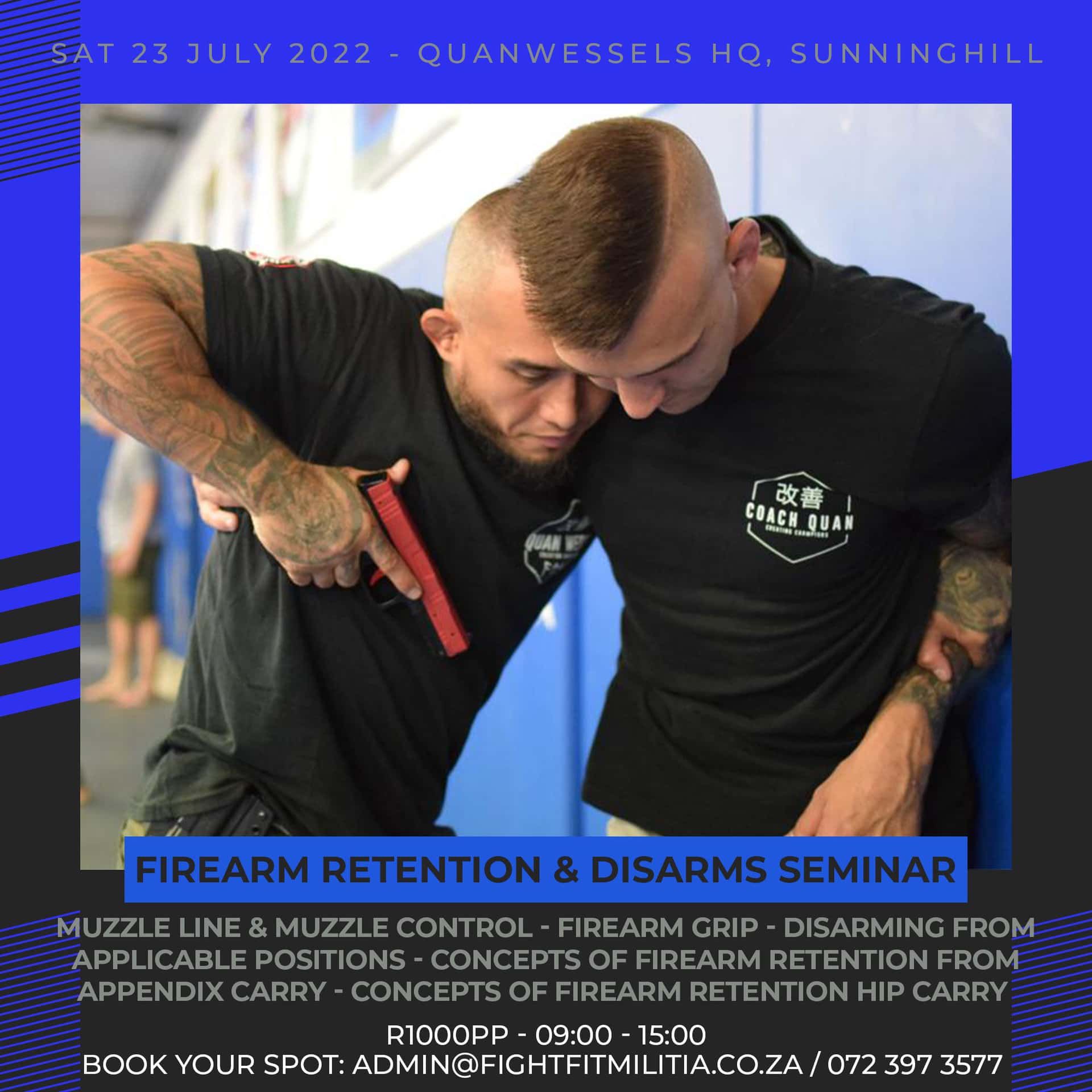 FIREARM RETENTION & DISARM SEMINAR | Quan Wessels Martial Arts